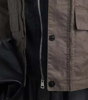 Stone Island Waxed Canvas Field Jacket - Brown