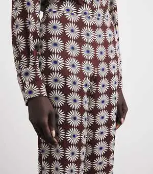 Sandro Floral Print Flared Trousers