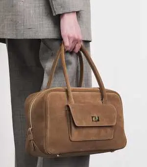 Sandro Suede Ezmeh Shoulder Bag - Brown
