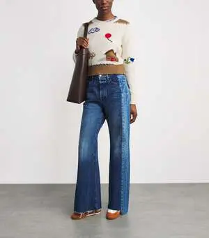 MOTHER Cotton-blend Shrunken Sweater