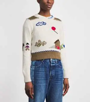 MOTHER Cotton-blend Shrunken Sweater