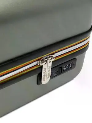 K-WAY Embossed Logo Suitcase - Green