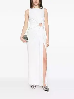 Sportmax Ring-embellishment Maxi Dress - White