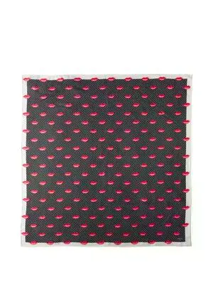Prada Printed Silk Twill Scarf - Black