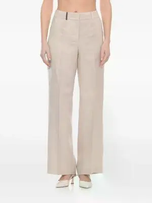 Peserico Bead-detail Wide-leg Trousers