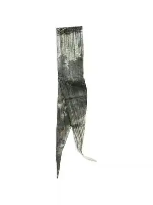 ZIGGY CHEN Patterned Scarf - Grey