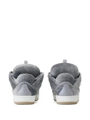 LANVIN Curb Chevron-lace Sneakers - Grey