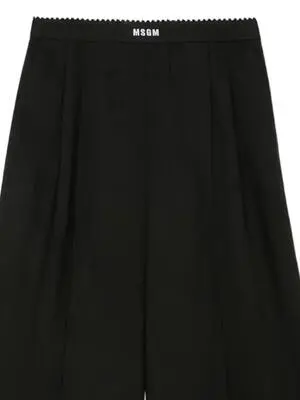 MSGM Logo-waistband Pleated Trousers