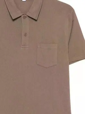 Sunspel Short-sleeve Polo Shirt - Brown