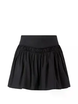 Pinko Gathered Cotton Poplin Skirt - Black