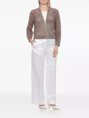 Peserico Open-knit Zip Cardigan