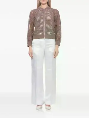 Peserico Open-knit Zip Cardigan