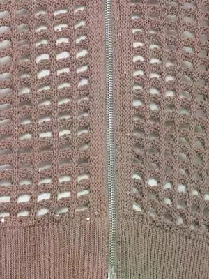 Peserico Open-knit Zip Cardigan