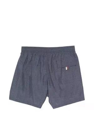 Canali Patterned Swim Shorts - Blue