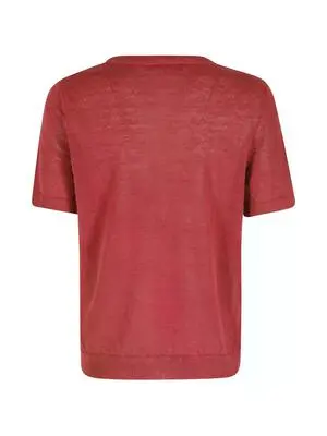 Max Mara Short-sleeve Linen Top - Red