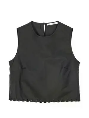 Cecilie Bahnsen Broderie Anglaise Sleeveless Top - Black