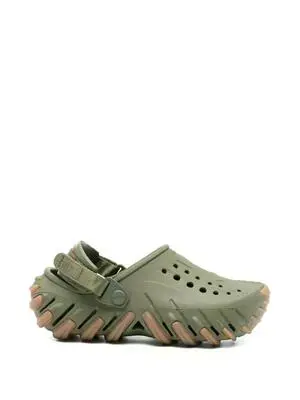CROCS Perforated Strap Slippers - Green