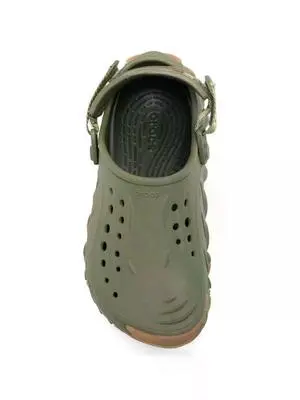 CROCS Perforated Strap Slippers - Green