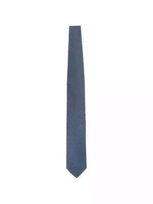 LANVIN Patterned Neck Tie - Blue