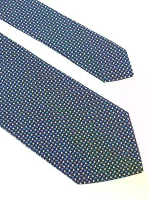 LANVIN Patterned Neck Tie - Blue