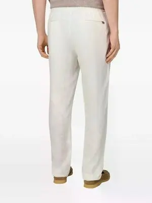 Boggi Milano City Drawstring Linen Trousers