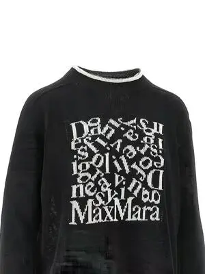 Max Mara Logo-intarsia Jumper - Black
