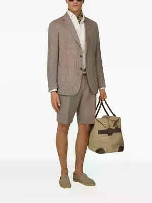 Boggi Milano Single-breasted Linen Blazer - Neutrals