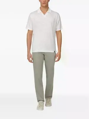 Boggi Milano Stretch Linen Jersey Polo Shirt