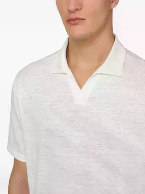 Boggi Milano Stretch Linen Jersey Polo Shirt
