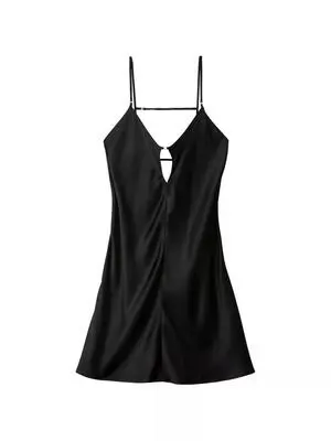 Calvin Klein V-neck Cut-out Nightdress - Black