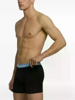 Calvin Klein Logo-waistband Boxers - Black