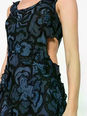 Simkhai Floral Lace Midi Dress - Blue