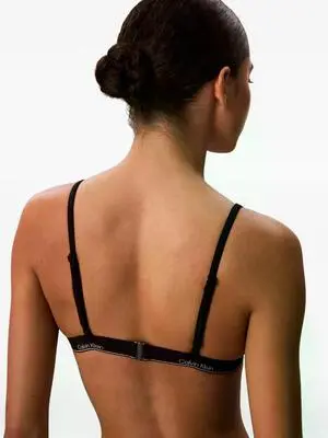Calvin Klein Logo Bikini Top - Black