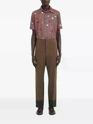 MAISON MARGIELA Colour-block Tailored Trousers - Brown