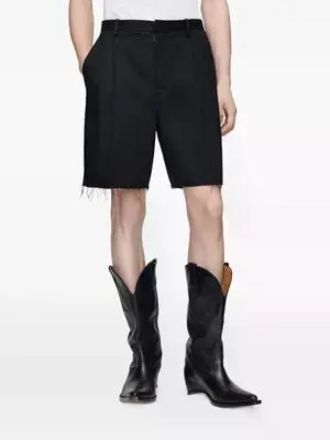 MAISON MARGIELA Tailored Cotton Bermuda Shorts With Raw Hem