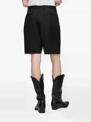 MAISON MARGIELA Tailored Cotton Bermuda Shorts With Raw Hem
