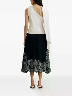 TOCCIN Stacy Floral Midi Skirt - Blue