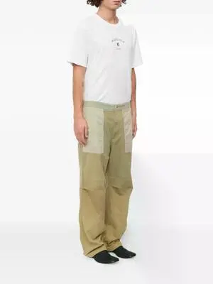 MAISON MARGIELA Paneled Cotton Trousers - Neutrals