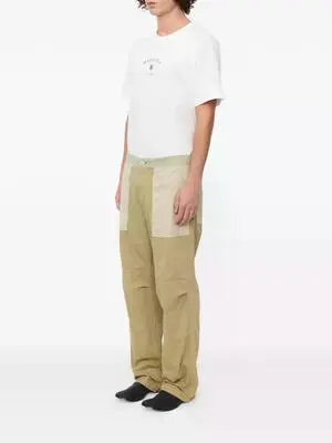 MAISON MARGIELA Paneled Cotton Trousers - Neutrals