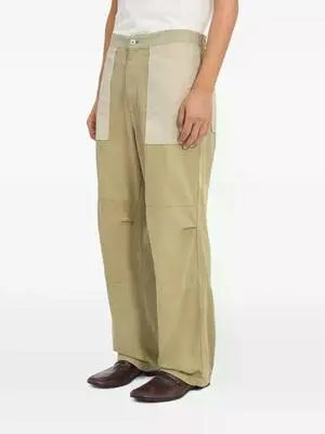 MAISON MARGIELA Paneled Cotton Trousers - Neutrals
