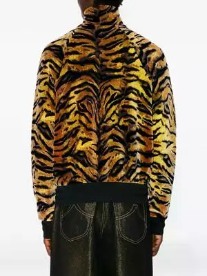 Kenzo Tiger Velvet-jacquard Jacket - Yellow