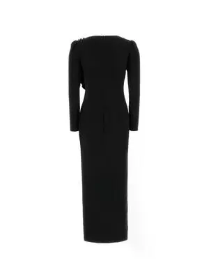 Alessandra Rich Ruffled Cady Long Dress