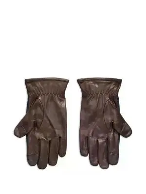 Polo Ralph Lauren Tartan Pattern Leather Gloves