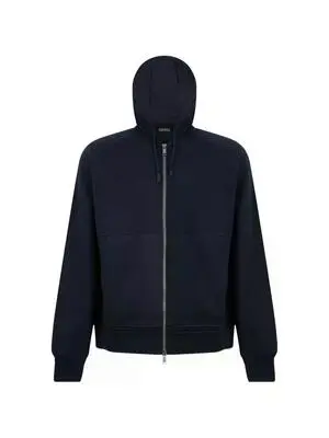 Zegna Zipped Hoodie - Blue