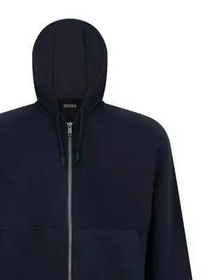 Zegna Zipped Hoodie - Blue