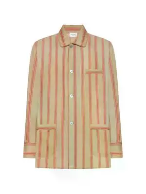 Saint Laurent Striped Pyjama Top - Neutrals