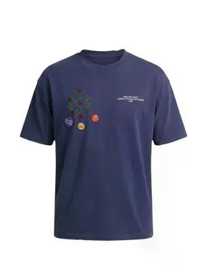BLDG4 Beaded-embellishment T-shirt - Blue