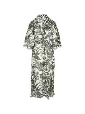 Bogner Catelyn Leaf-print Dress - Neutrals