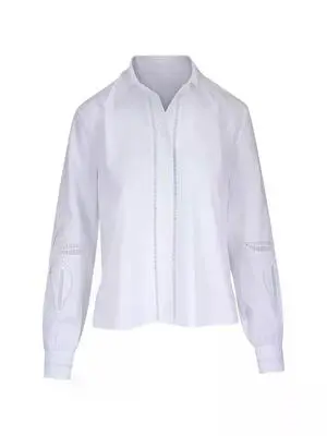 Bogner Cut-out Long Sleeve Shirt - White