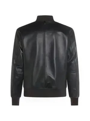 Mackage Reversible Leather Bomber Jacket - Black